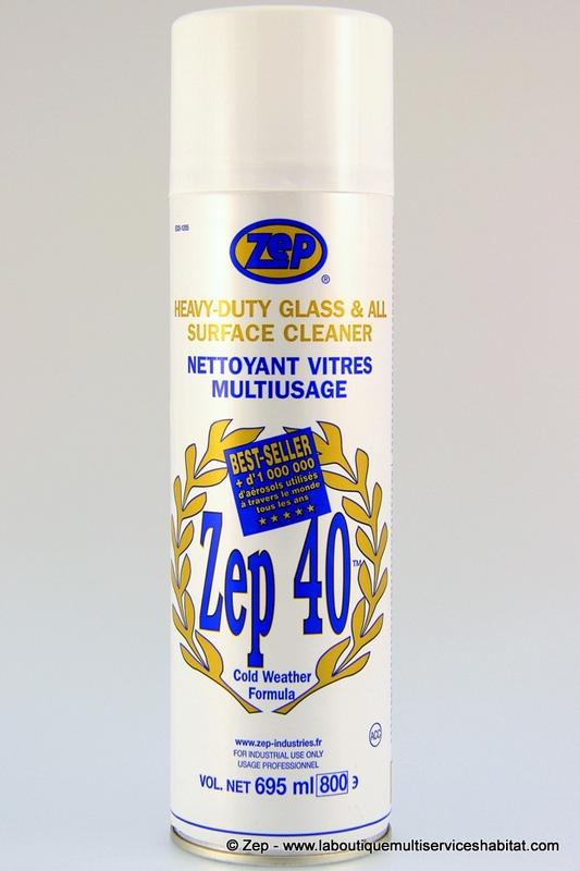 ZEP 40 Nettoyant Vitres Multiusages. Produit économique 695ml. ZEP40