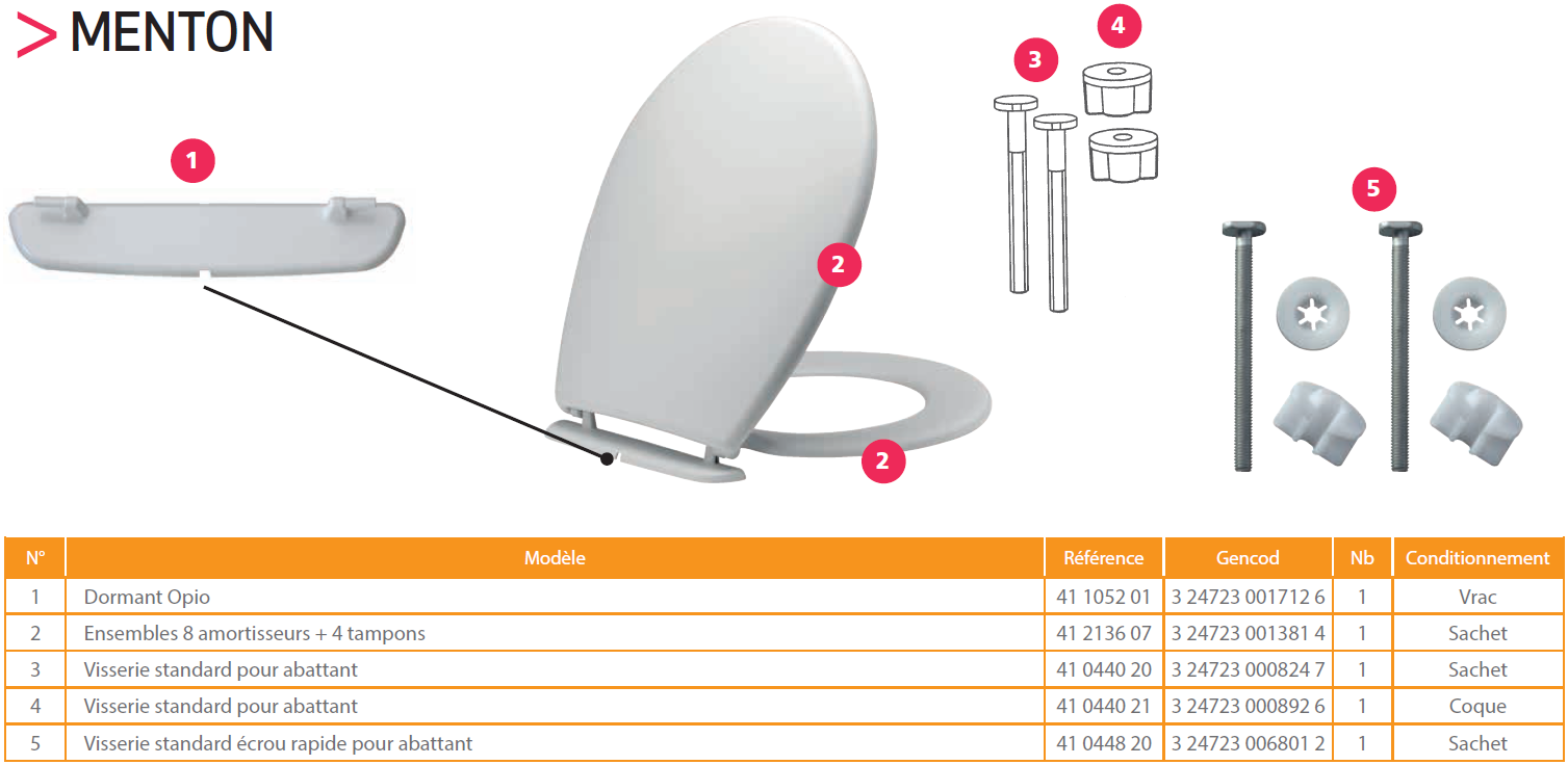 SIAMP 43 2110 16 Abattant WC Siamp MENTON CLASSIC. Siamp Monaco.